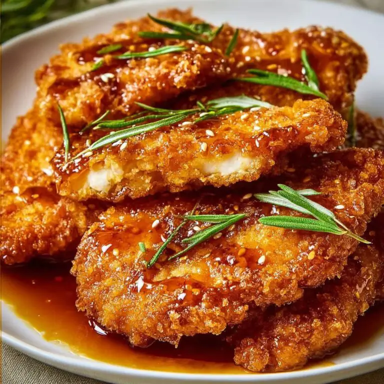 Juicy Crispy Chicken with Golden Honey Garlic Glaze – Easy recipes